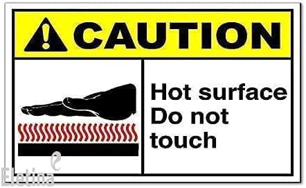 Metal Sign Hot Surface Do Not Touch Caution OSHA/Ansi Safety Magnets ...