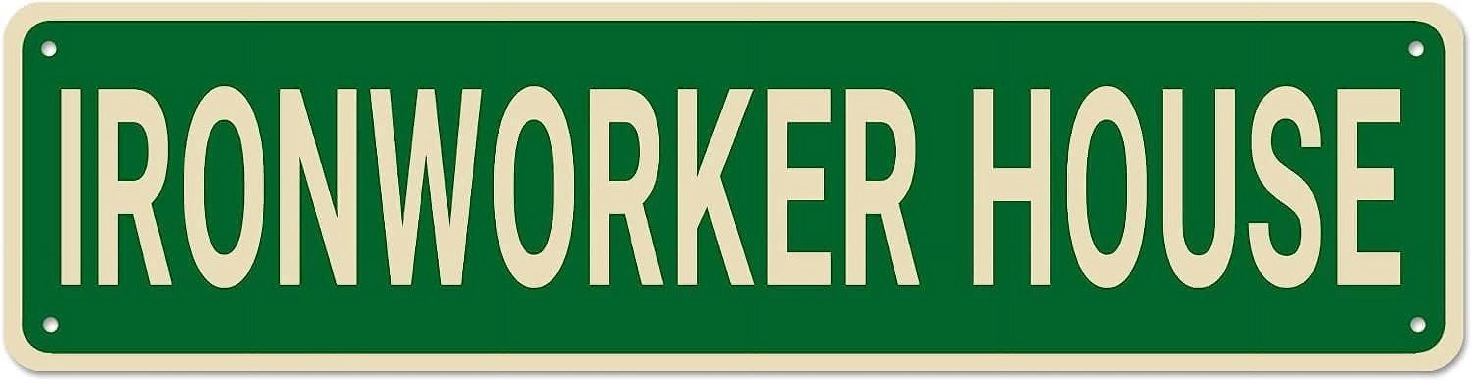 Metal Sign IRONWORKER HOUSE Vintage Signs Retro Tin Signs Art Plaque ...