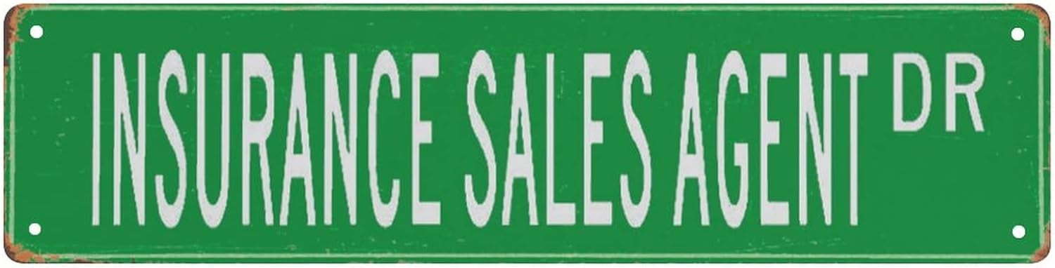 Metal Sign Insurance Sales Agent DR Vintage Signs Retro Tin Signs ...