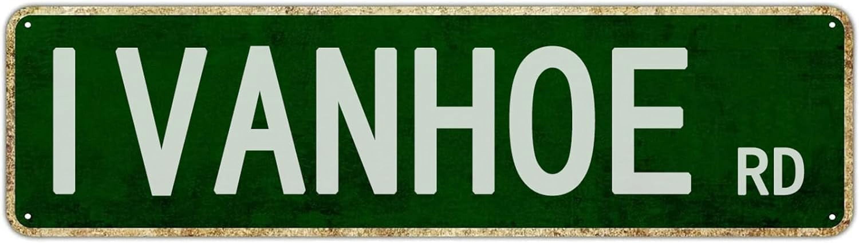 Metal Sign Ivanhoe Road Vintage Signs Retro Tin Signs Aluminum Sign Art ...