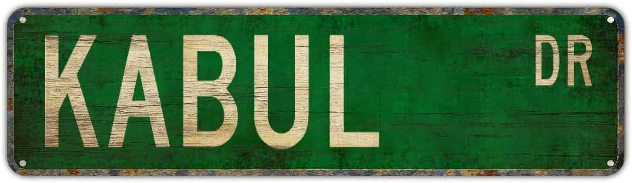 Metal Sign Kabul Dr Art Plaque Aluminum Sign Metal Plate Wall Plate ...