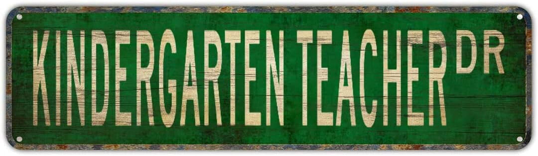 Metal Sign Kindergarten Teacher Dr Art Plaque Aluminum Sign Metal Plate ...