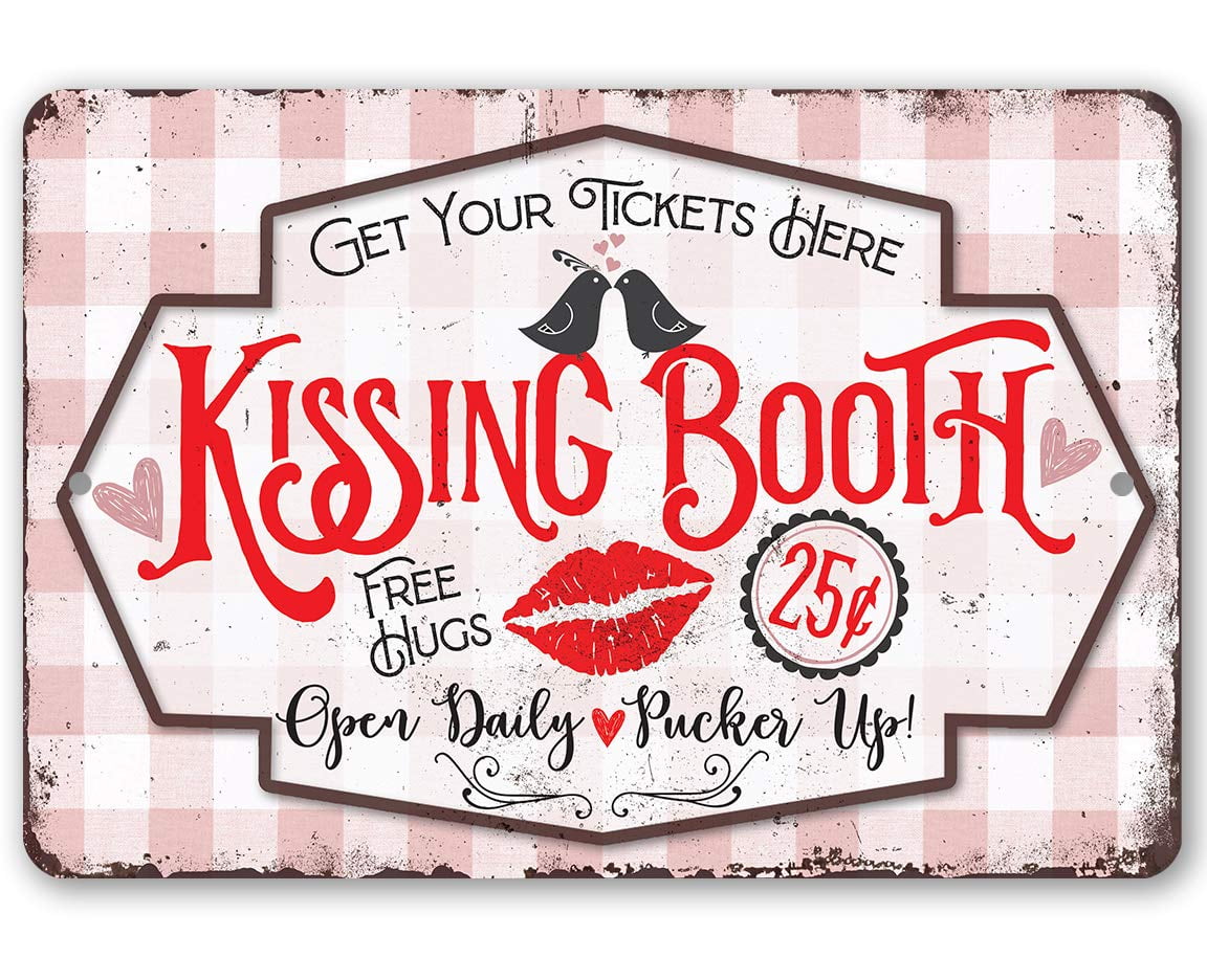 Metal Sign - Kissing Booth - Durable Metal Sign - Use Indoor/Outdoor ...