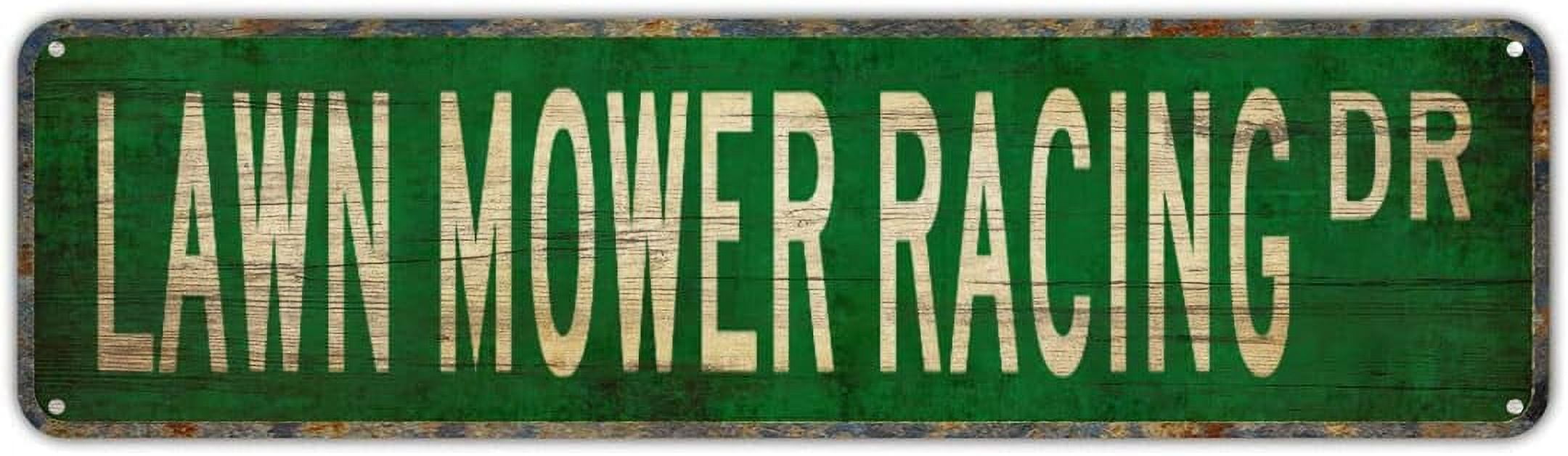 Metal Sign Lawn Mower Racing Dr Art Plaque Aluminum Sign Metal Plate ...