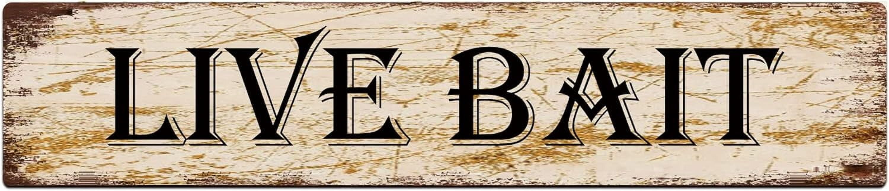 Metal Sign Live Bait Vintage Signs Retro Tin Signs Aluminum Sign for ...