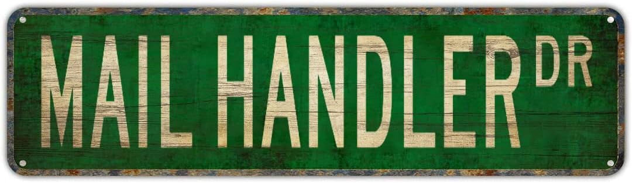 Metal Sign MAIL HANDLER DR Vintage Tin Signs Plaque for Bedroom Kitchen ...