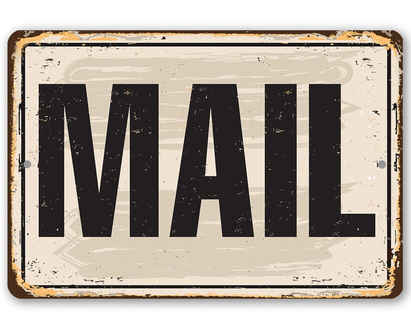 Metal Sign Mail Use Indoor/Outdoor Post Office Decor and Mailbox ...
