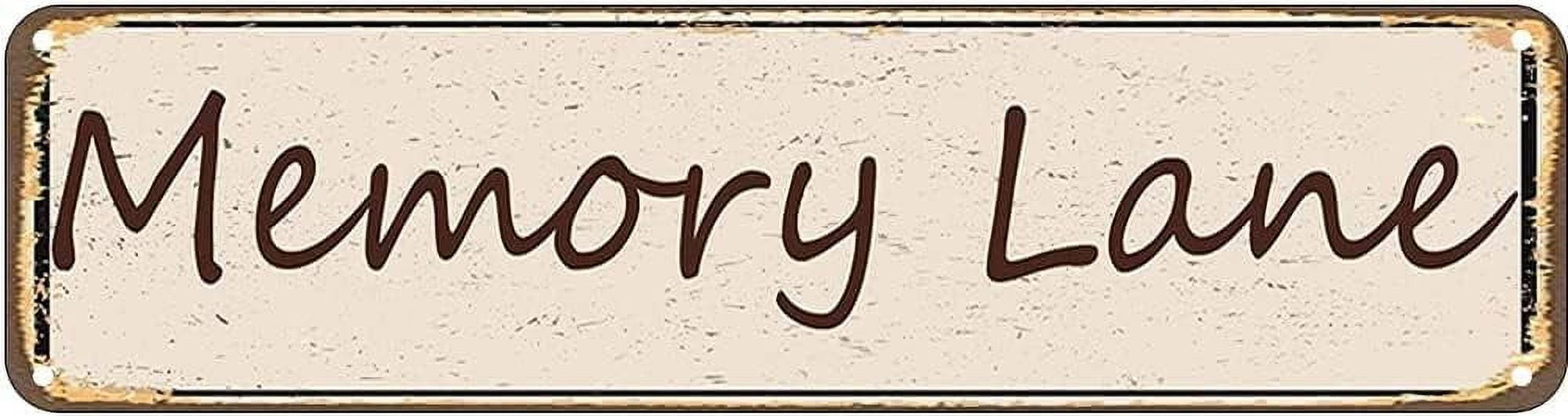 Metal Sign Memory Lane Vintage Signs Retro Tin Signs Aluminum Sign for ...
