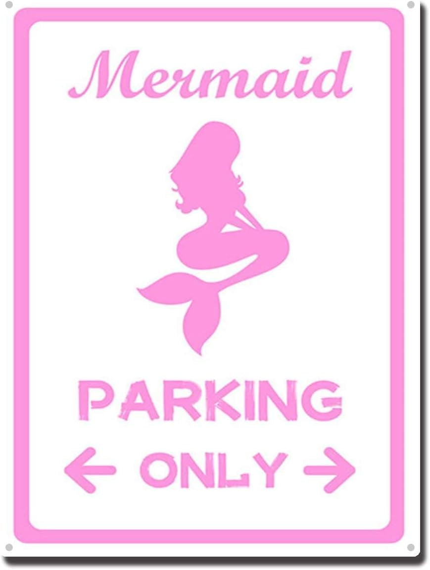 Metal Sign Mermaid Parking Sign Mermaid Lover Gift Mermaid Decor ...