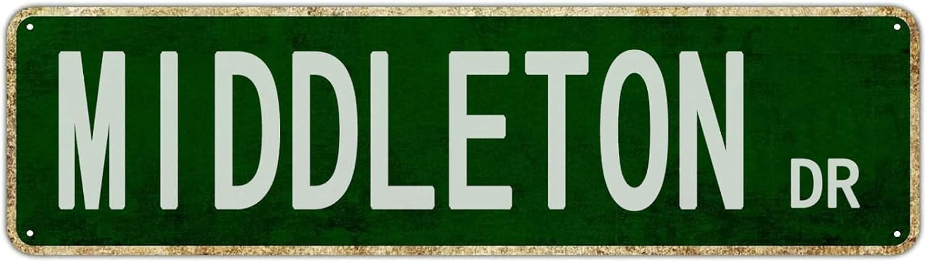 Metal Sign Middleton Drive Vintage Signs Retro Tin Signs Aluminum Sign ...