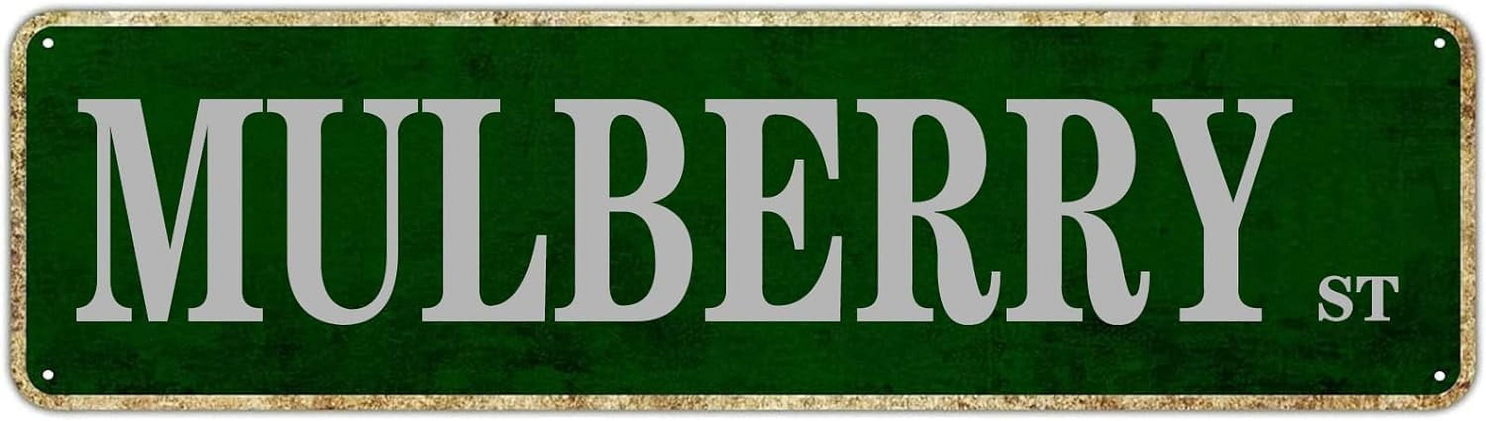 Metal Sign Mulberry St Vintage Signs Retro Tin Signs Aluminum Sign ...