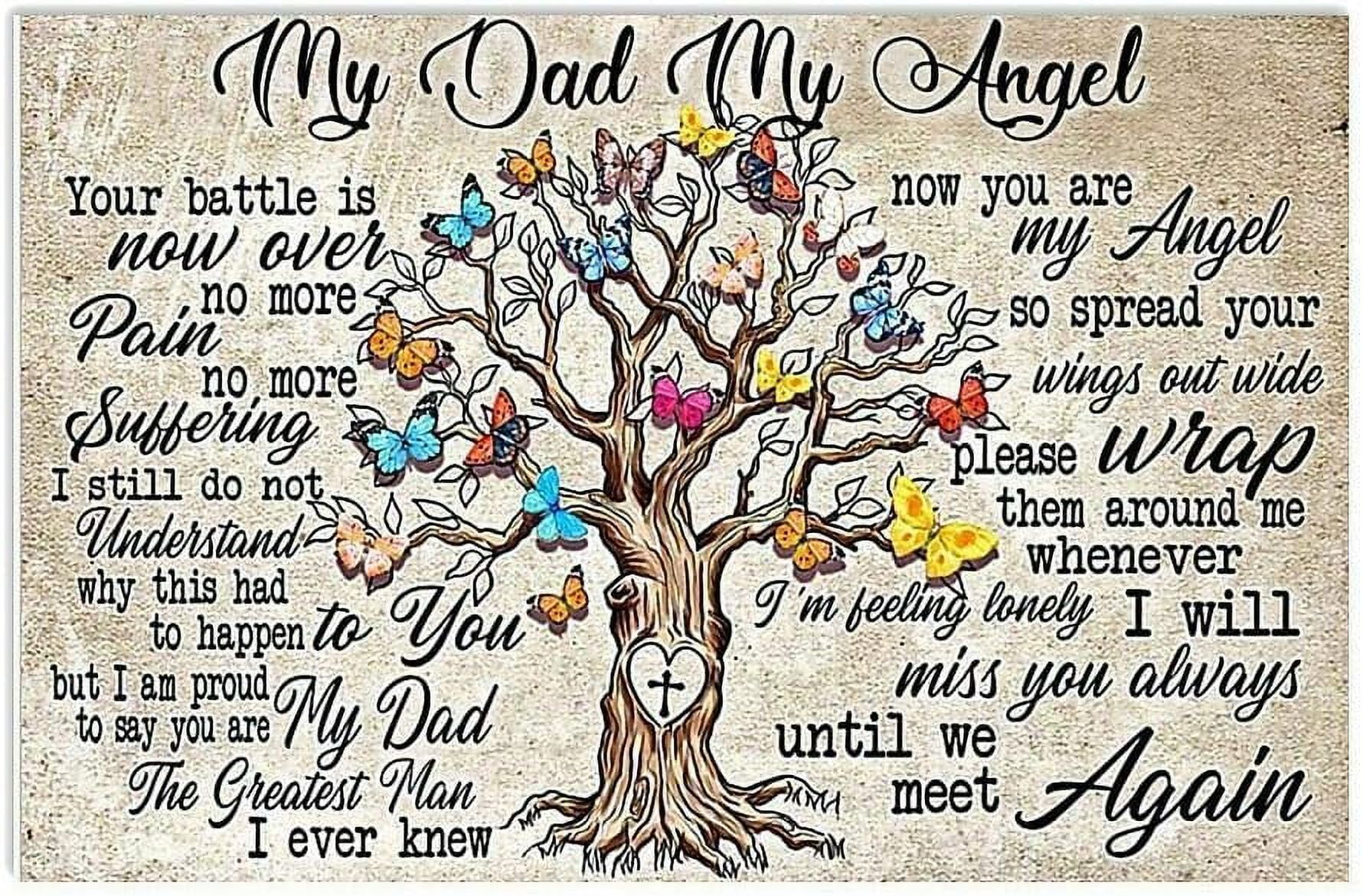 Metal Sign My Dad My Angel Horizontal I Will Miss You Always Poster ...
