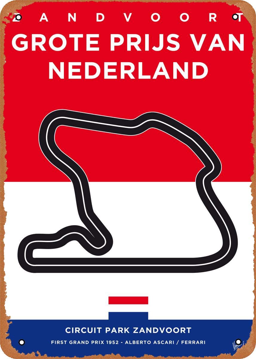 Metal Sign - My F1 Racetrack Posters My F1 ZANDVOORT Race Track Minimal ...