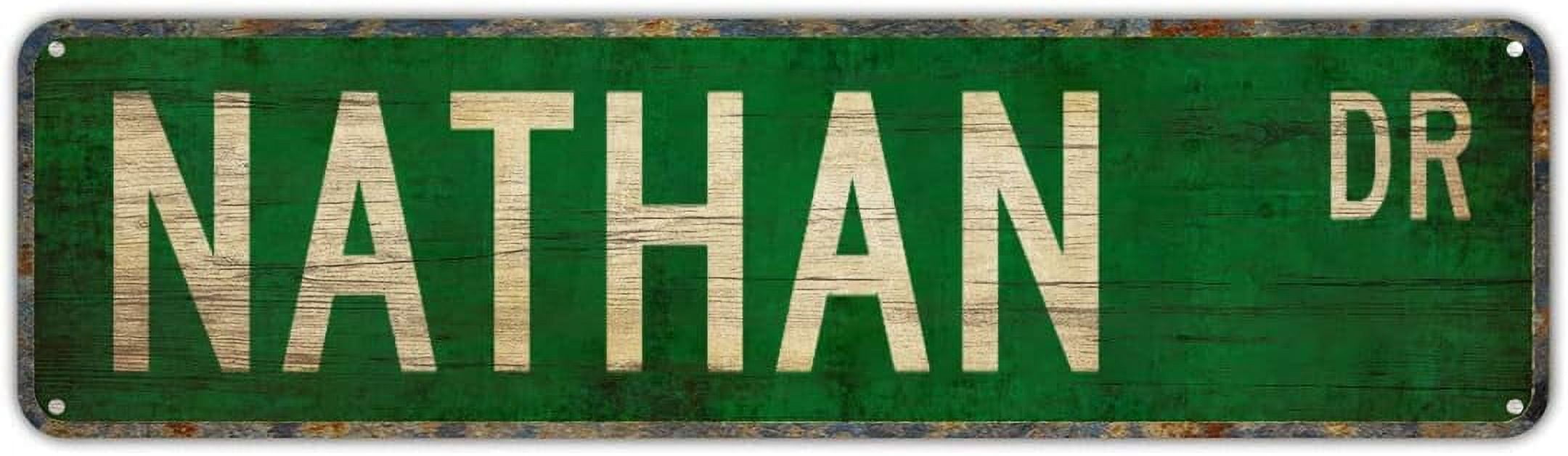 Metal Sign NATHAN DR Vintage Tin Signs Plaque for Bedroom Kitchen ...
