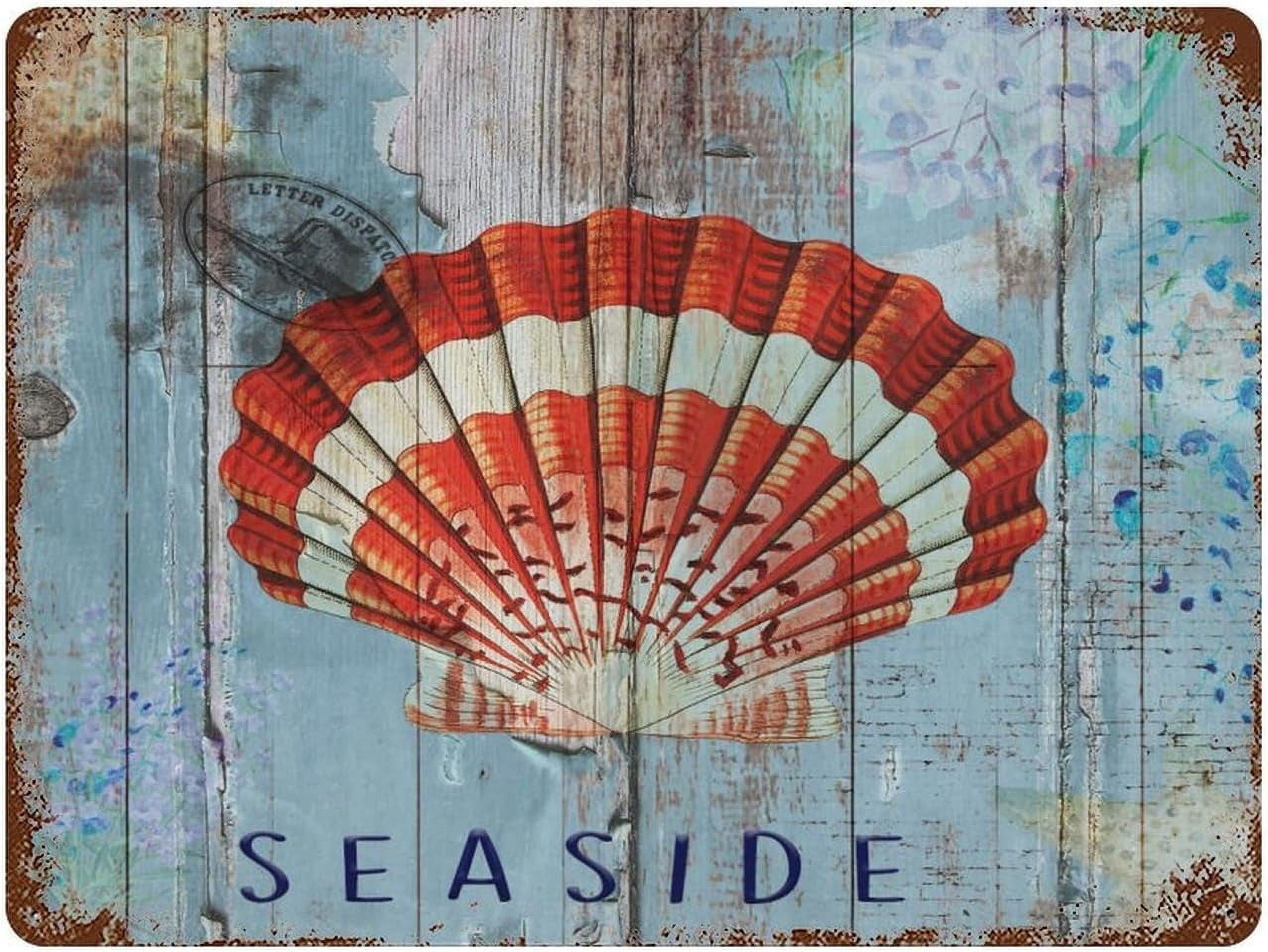 Metal Sign Nautical Beach Ocean Theme Underwater Shells Gifts Posters ...