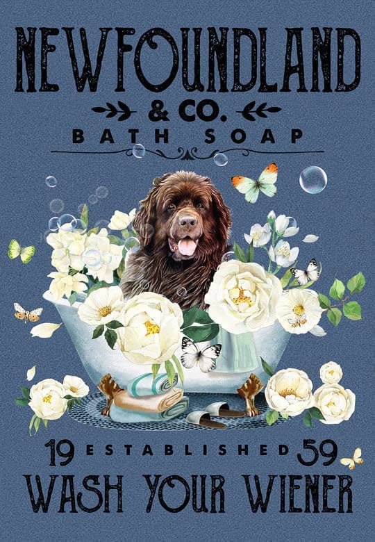 Metal Sign Newfoundland Bath Soap Established Wash Your Wiener Sign ...