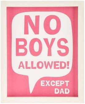 Metal Sign No Boys Allowed Except Dad Wall Art Home Decoration Girls ...