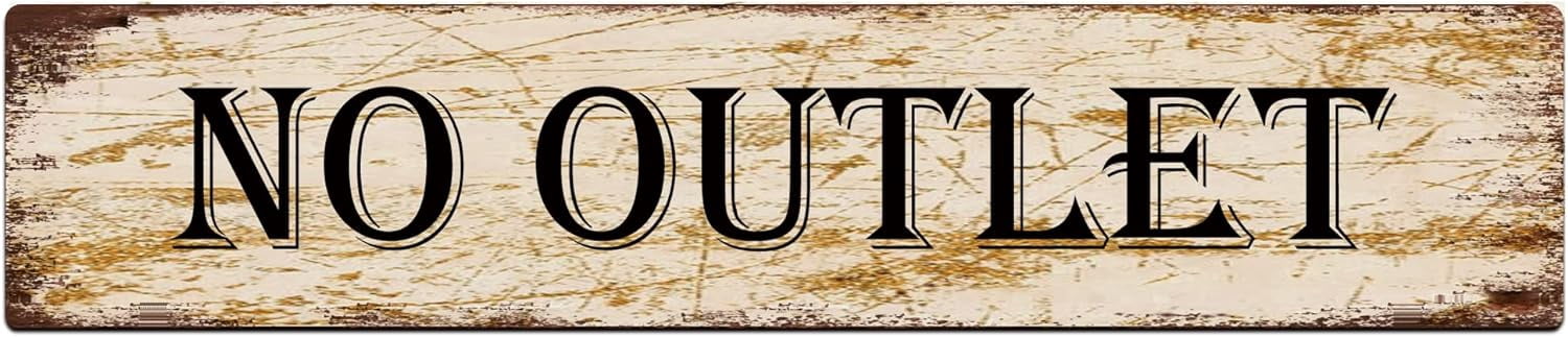 Metal Sign No Outlet Vintage Signs Retro Tin Signs Aluminum Sign for ...