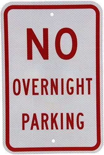Metal Sign No Overnight Parking, 8" X 12" inch - Walmart.com