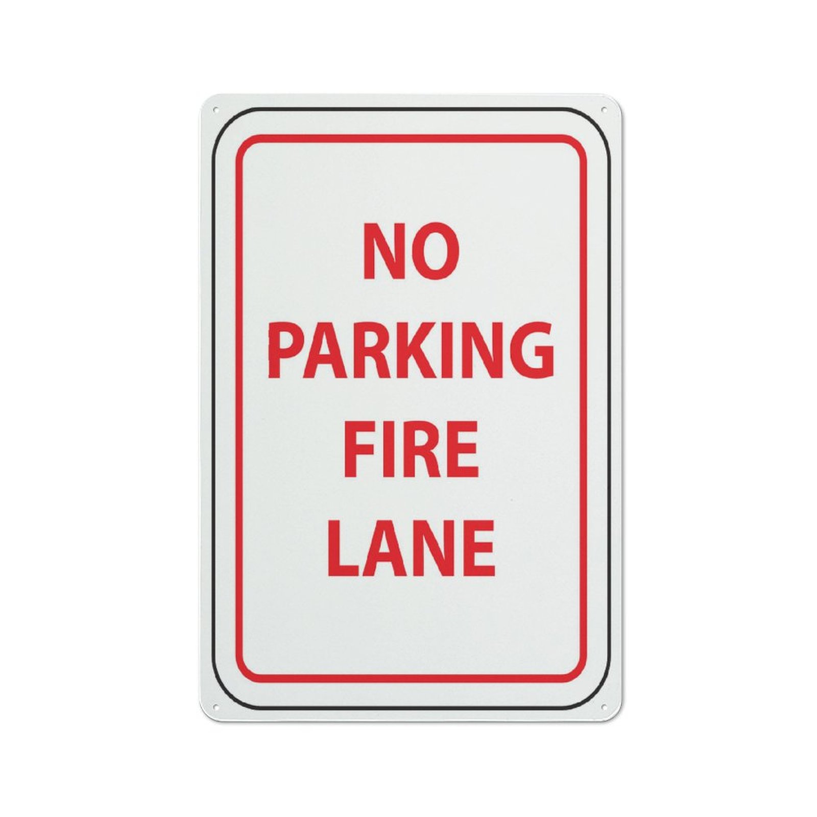 Metal Sign No Parking Fire Lane Aluminum Sign Fade Resistant Easy ...