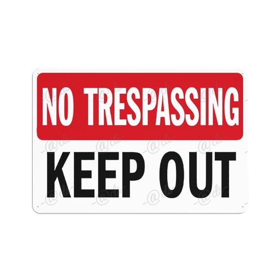 Metal Sign No Trespassing Sign Keep Out for home decoration, office ...