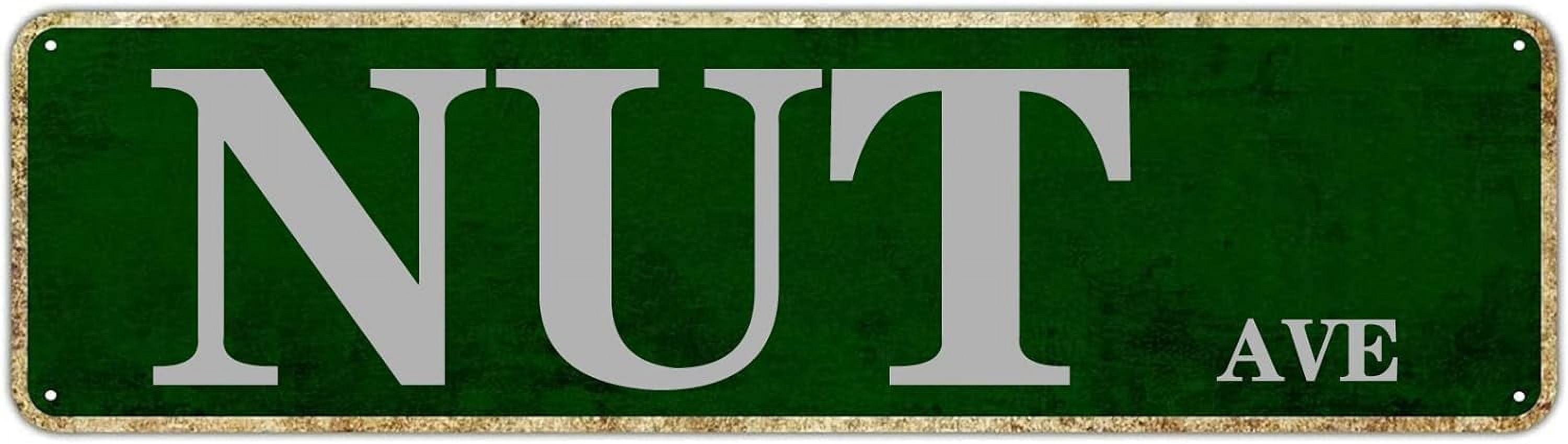 Metal Sign Nut Ave Vintage Signs Retro Tin Signs Aluminum Sign Plaque ...