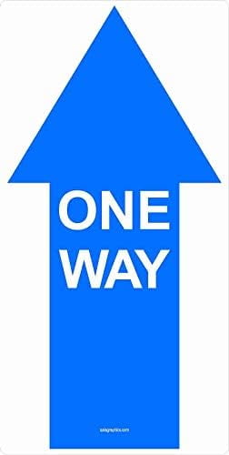 Metal Sign One Way Directional Arrow Indoor Floor Sign for Outdoor ...