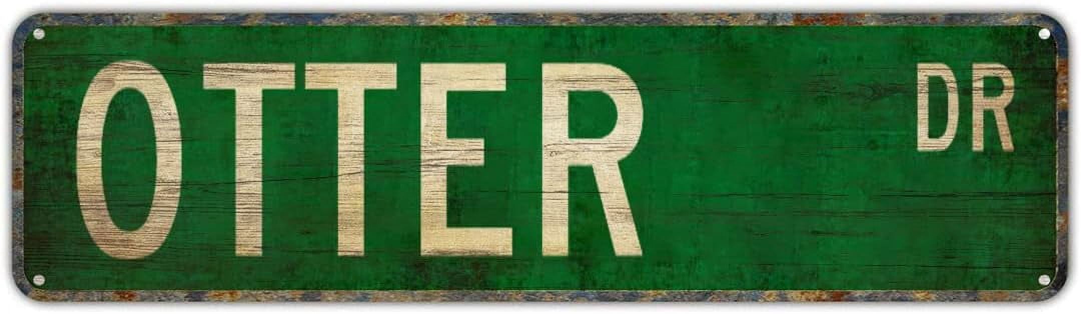 Metal Sign Otter Dr Art Plaque Aluminum Sign Metal Plate Wall Plate ...