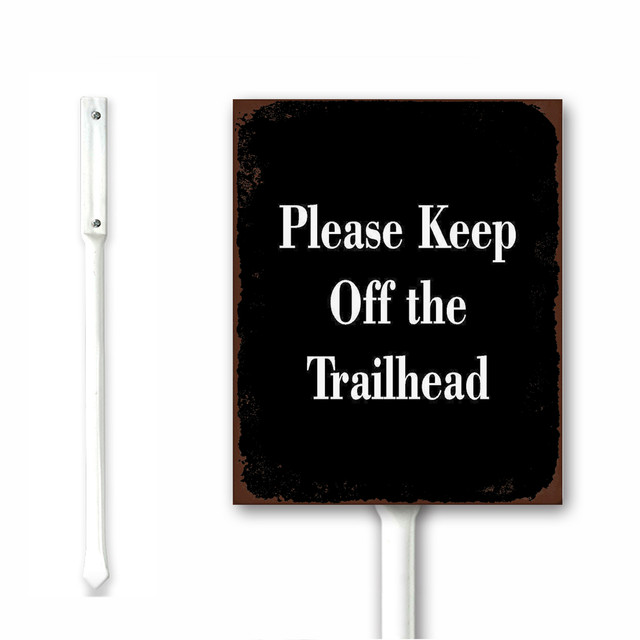 Metal Sign for Outdoor Please Keep Off the Trailhead Yard Sign With ...
