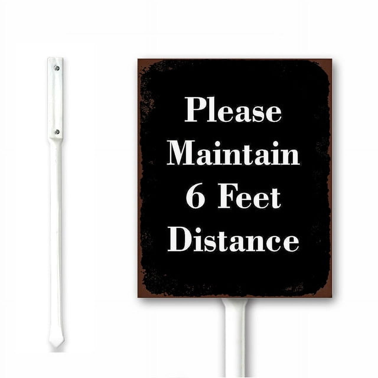 Metal Sign for Outdoor Please Maintain 6 Feet Distance Yard Sign With ...