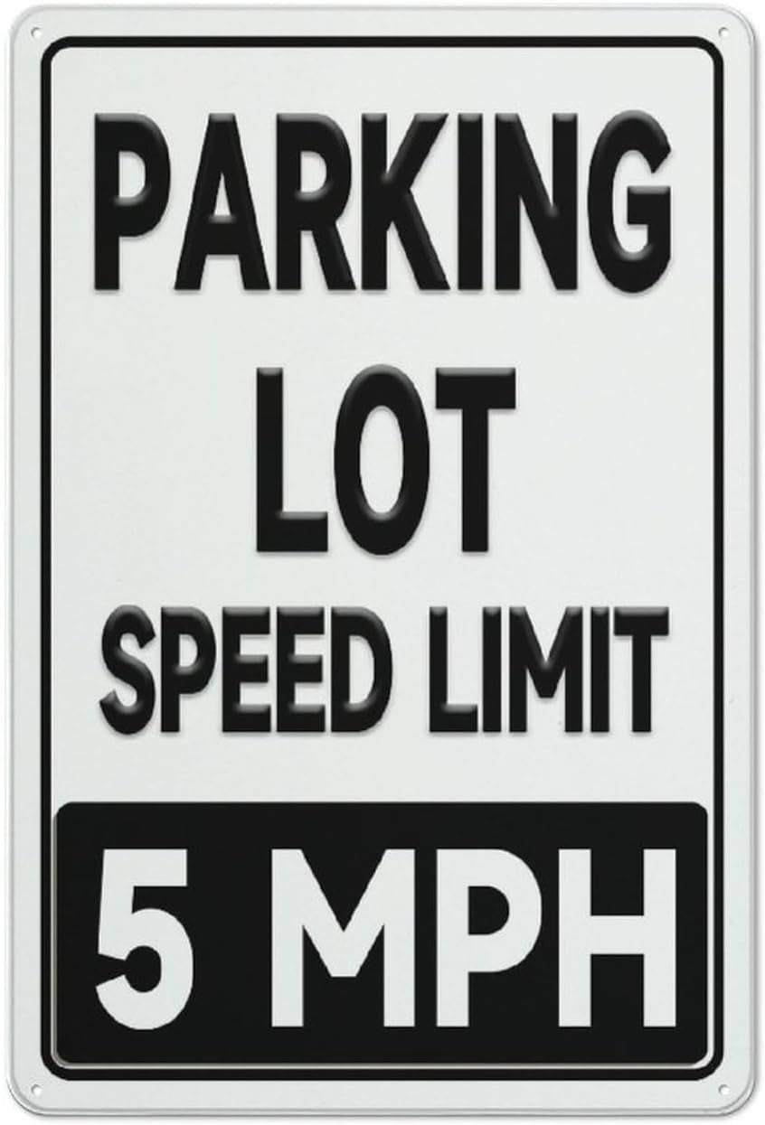 Metal Sign Parking Lot Speed Limit Signs 5 Mph 12""X8"" Aluminum ...