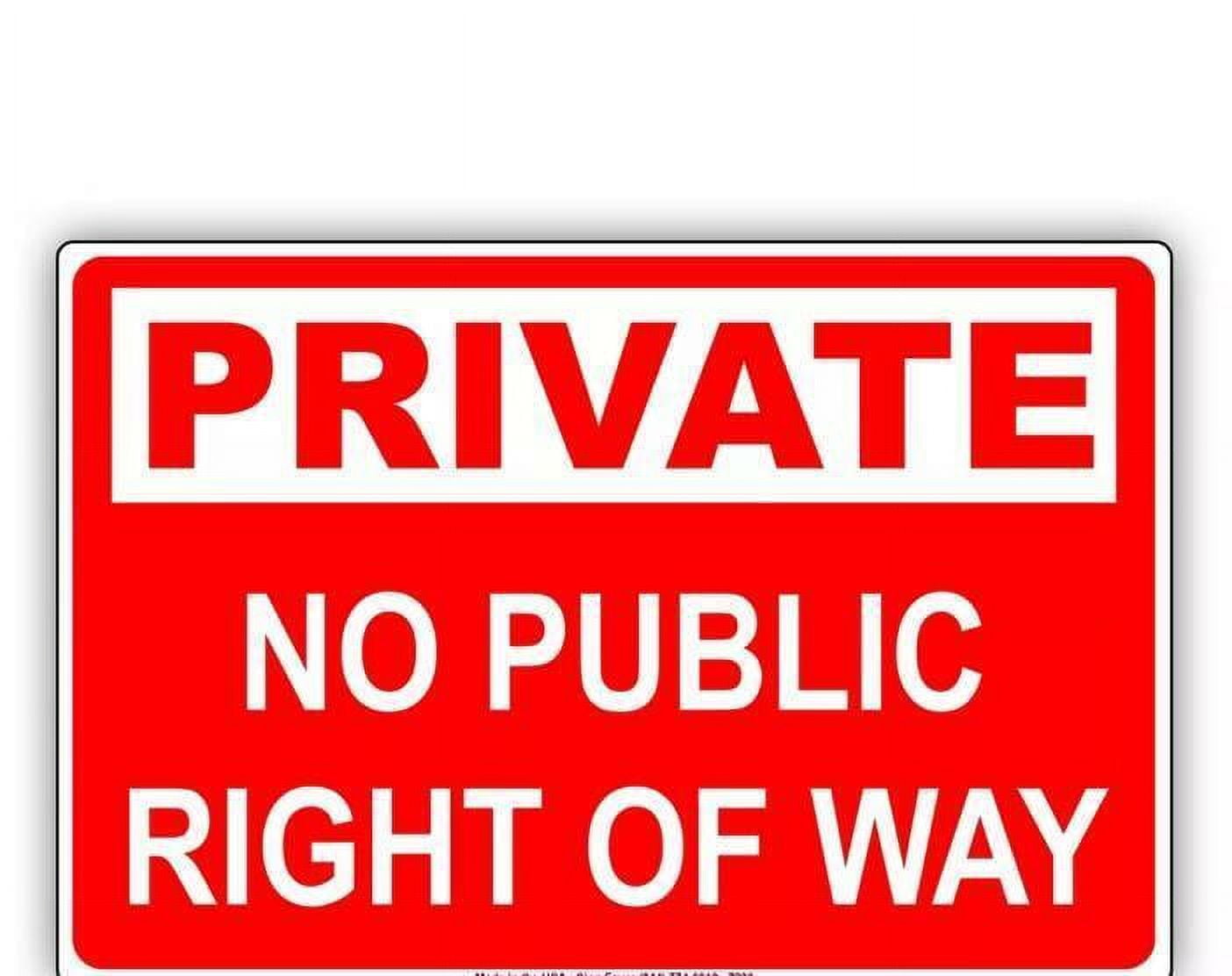 Metal Sign Plate Private No Public Right of Way Gate Home Wall Bar ...