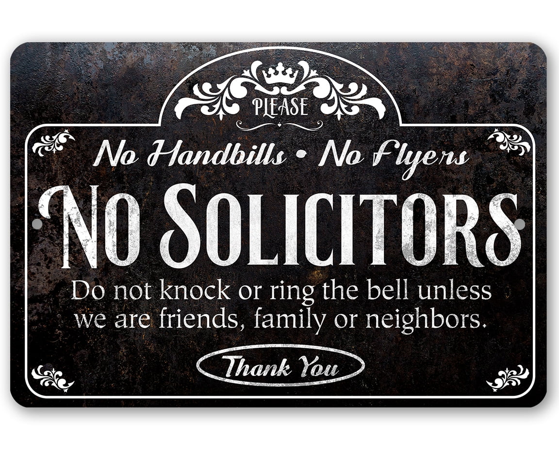 Metal Sign - Please No Solicitors Thank You - Durable Metal Sign - Use ...