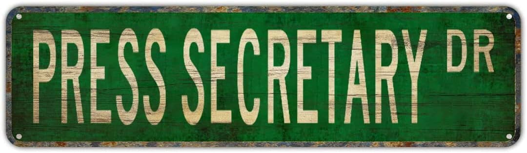 Metal Sign Press Secretary Dr Art Plaque Aluminum Sign Metal Plate Wall ...