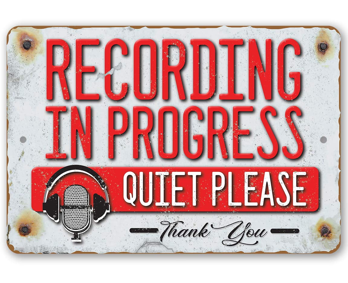 Metal Sign - Quiet Recording Studio - Durable Metal Sign - Use Indoor ...