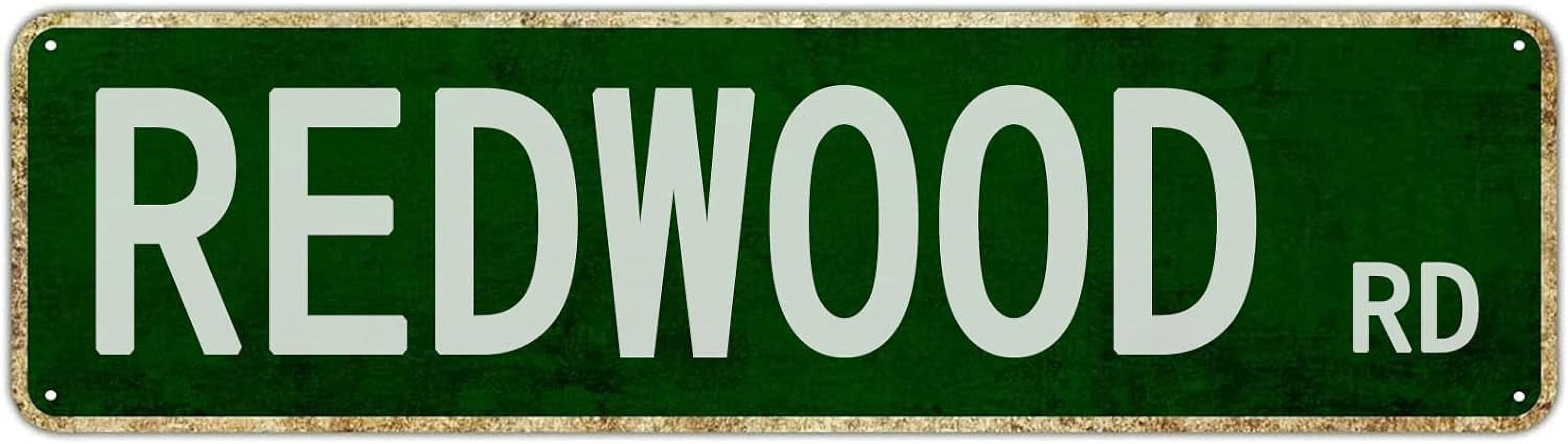 Metal Sign Redwood Road Vintage Signs Retro Tin Signs Aluminum Sign Art ...