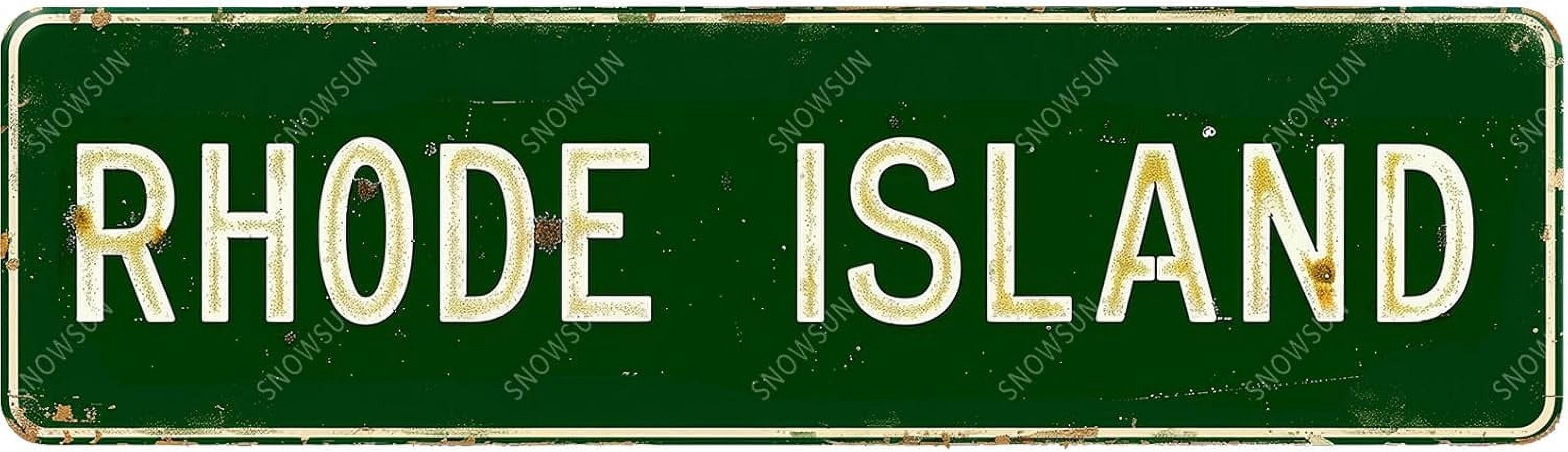 Metal Sign Rhode Island Street Sign Vintage Tin Signs Aluminum Sign Art ...
