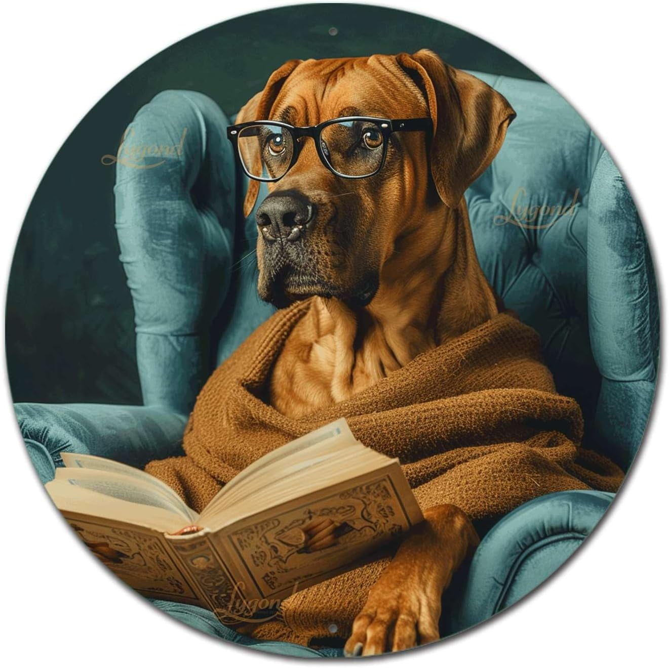 Metal Sign Rhodesian Ridgeback Book Lover Tin Sign A Literary Ridgeback ...