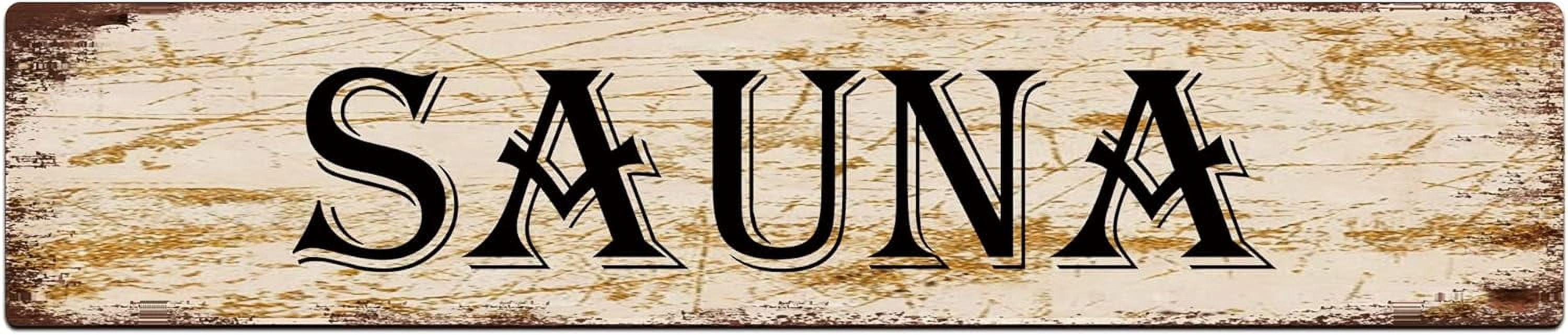 Metal Sign Sauna Vintage Signs Retro Tin Signs Art Plaque for Bedroom ...