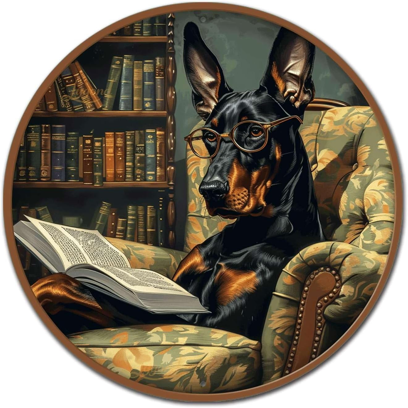 Metal Sign Scholarly Doberman Tin Sign A Brainy Breed for Pet Themed ...