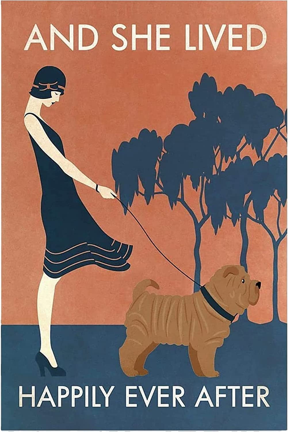 Metal Sign and She Lived Happily Ever After Shar Pei Sign Vintage Funny ...