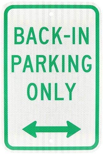 Metal Sign Sign Back in Parking Only Sign Green on White for Outdoor ...