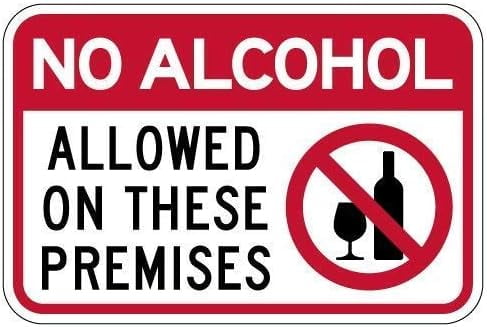 Metal Sign Sign NO Alcohol Allowed On These Premises Signs for Outdoor ...