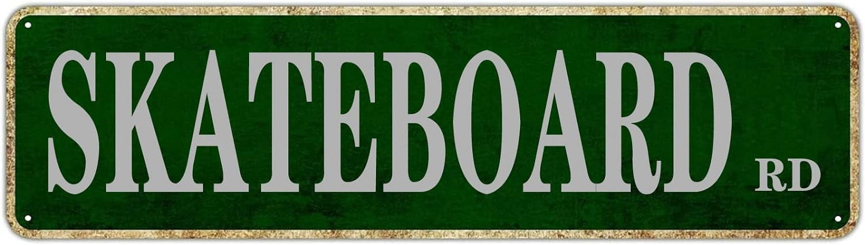Metal Sign Skateboard Road Vintage Signs Retro Tin Signs Aluminum Sign ...