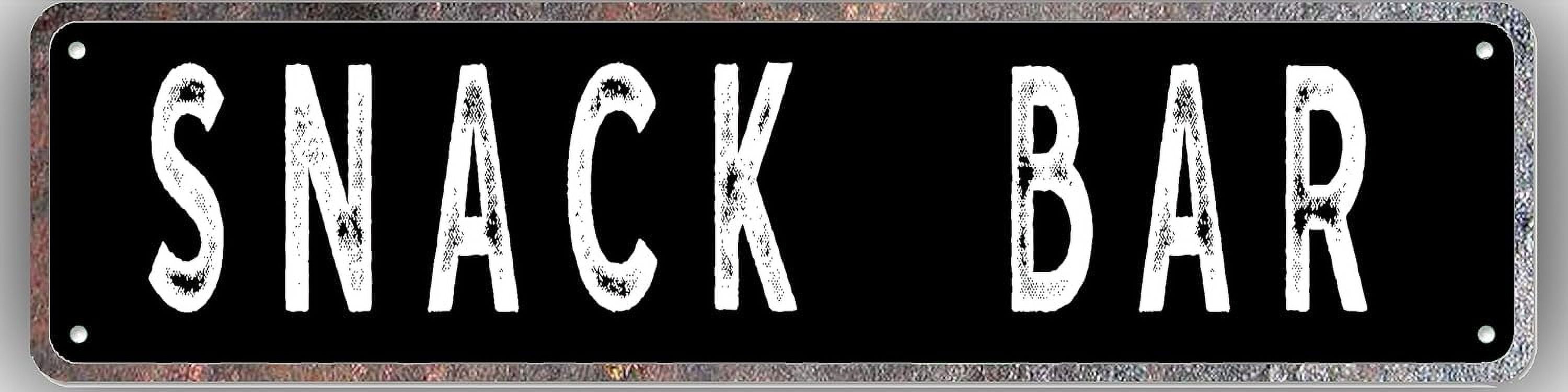 Metal Sign Snack Bar Vintage Retro Tin Street Sign Art Plaque Aluminum ...