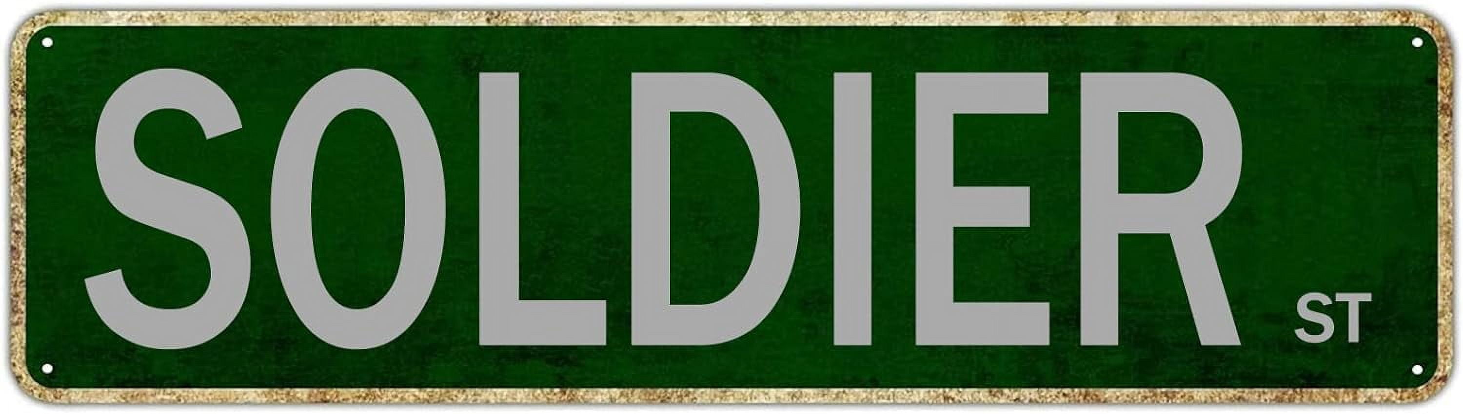 Metal Sign Soldier St Vintage Signs Retro Tin Signs Art Plaque Aluminum ...