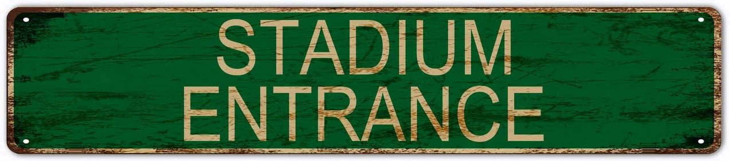 Metal Sign Stadium Entrance Vintage Signs Retro Tin Signs Art Plaque ...