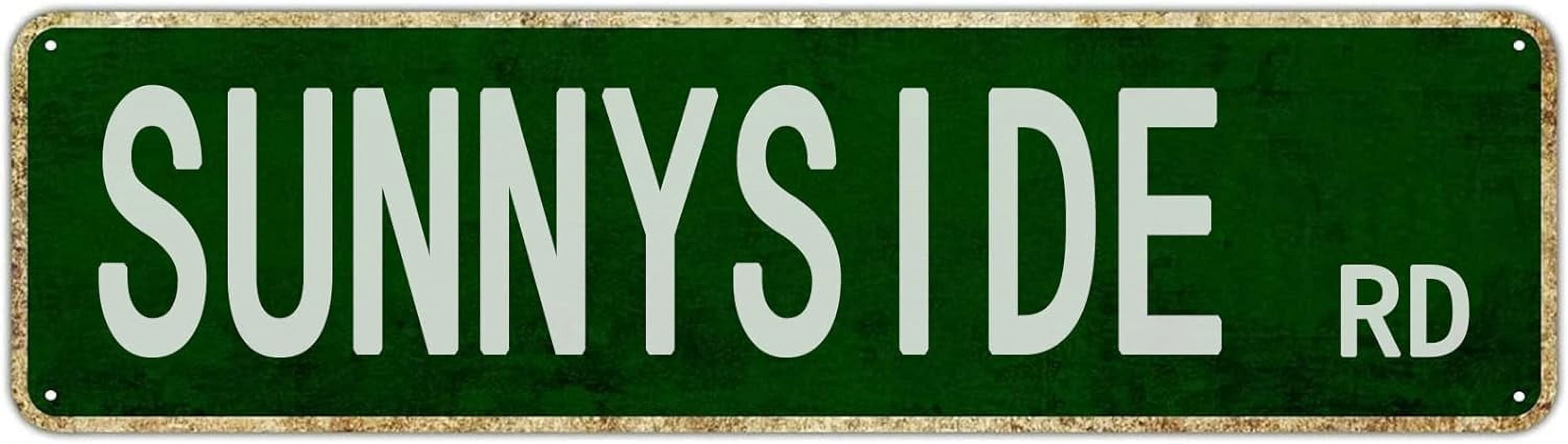 Metal Sign Sunnyside Road Vintage Signs Retro Tin Signs Aluminum Sign ...