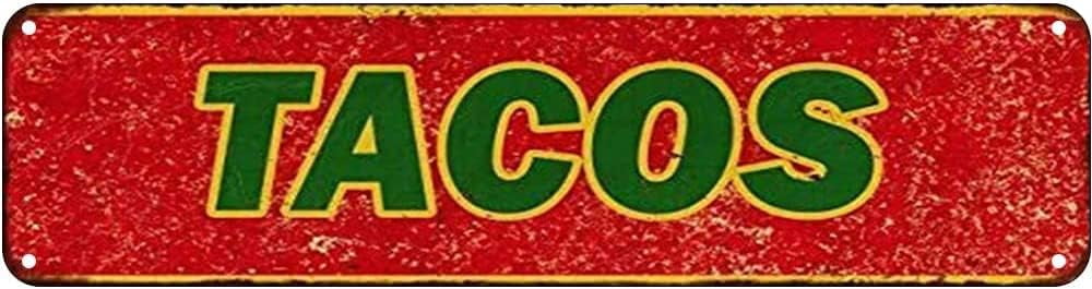 Metal Sign Tacos Vintage Signs Retro Tin Signs Aluminum Sign for ...