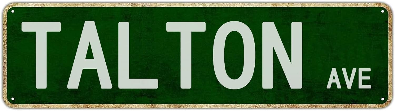 Metal Sign Talton Ave Vintage Signs Retro Tin Signs Aluminum Sign Art ...